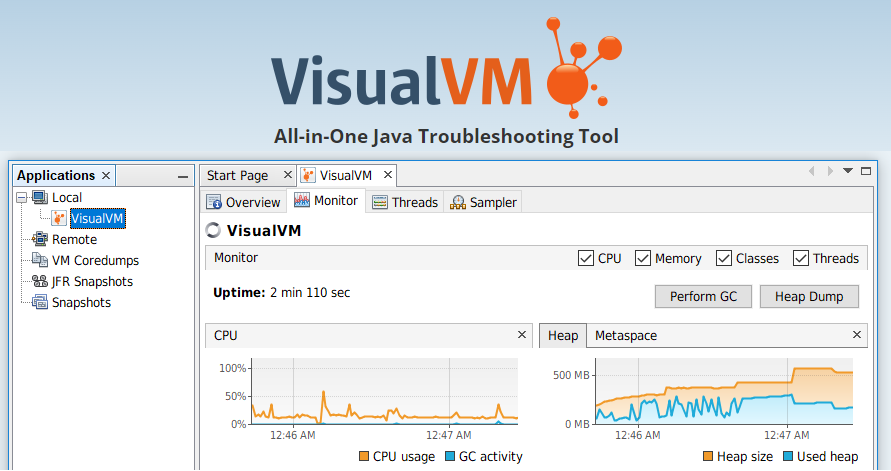 VisualVMを使う │ Find out by JURABI